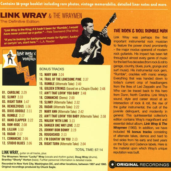 Link Wray & Wraymen - The Defintive Edition | MUZYKA \ Płyty CD ...